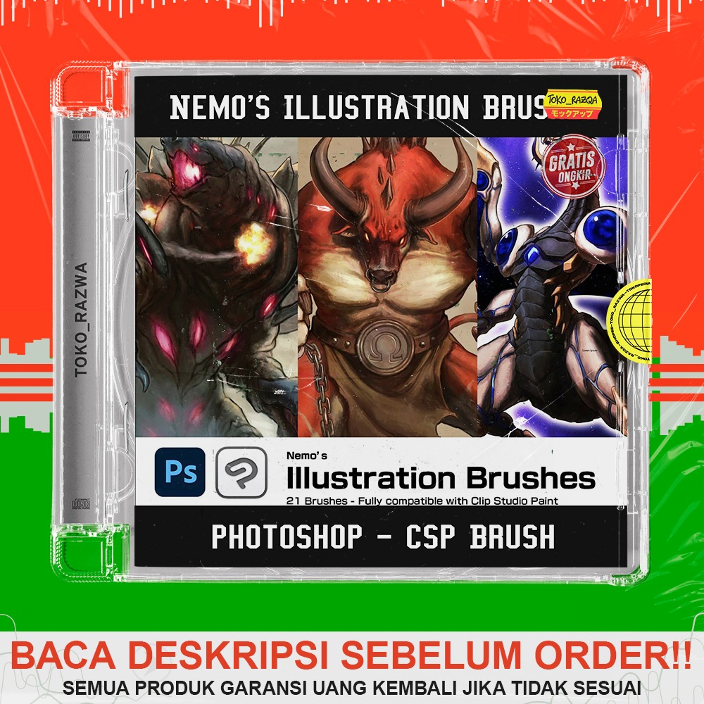 Jual Photoshop - Clip Studio Paint Brush - Nemo's Illustration Brushes ...