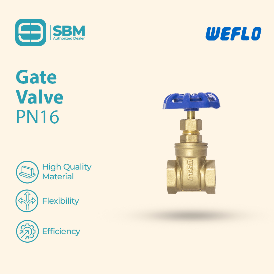 Jual WEFLO, Gate Valve, Brass Body, Screwed End | Shopee Indonesia
