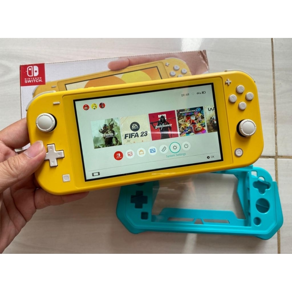 Jual Nintendo Switch Lite CFW Yellow 128 GB Bagus Fullset | Shopee ...