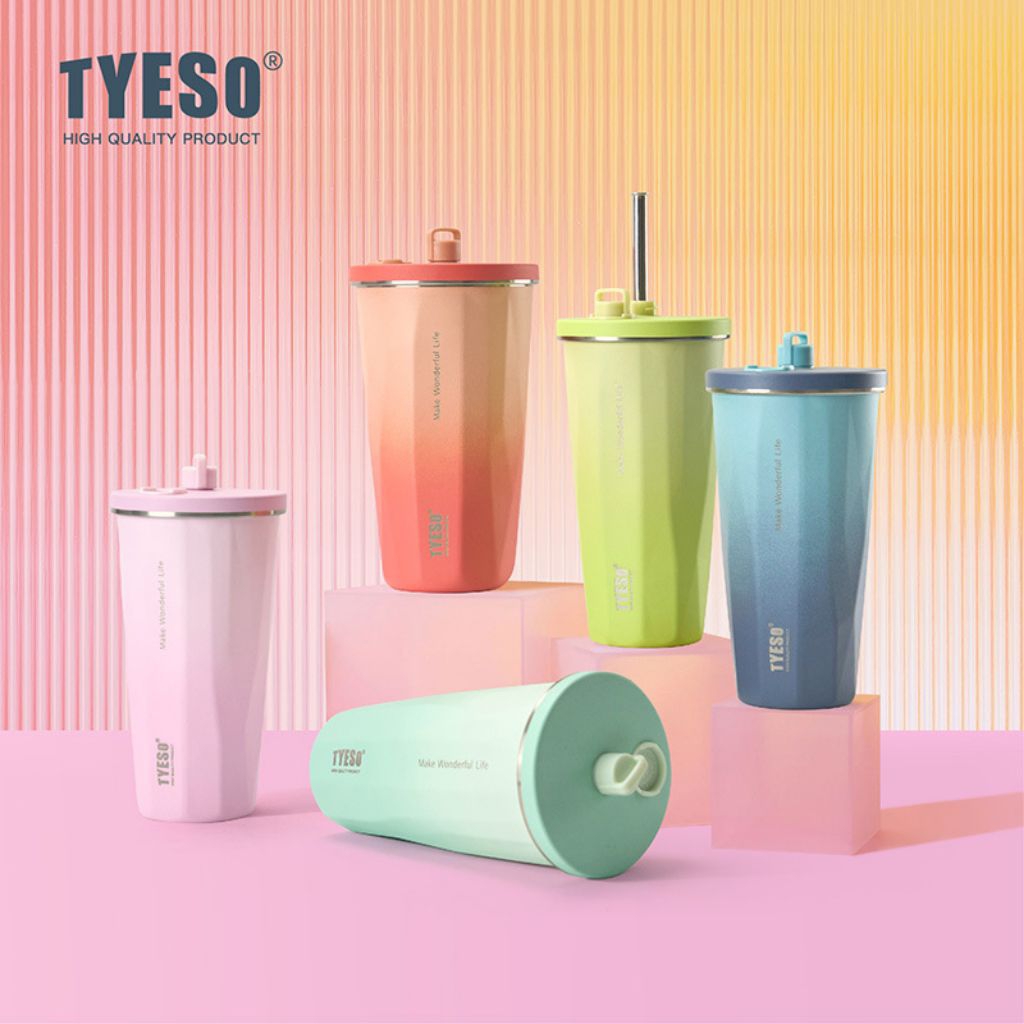 Jual Tyeso Tumbler Gradasi Vacuum insulated Mug Coffee Cup Stainless Original 600ml Gelas Kopi ...