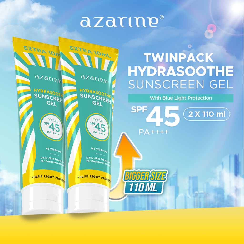 Jual [TWIN PACK BIGGER SIZE GEL] Azarine Hydrasoothe Sunscreen Gel 45 ...
