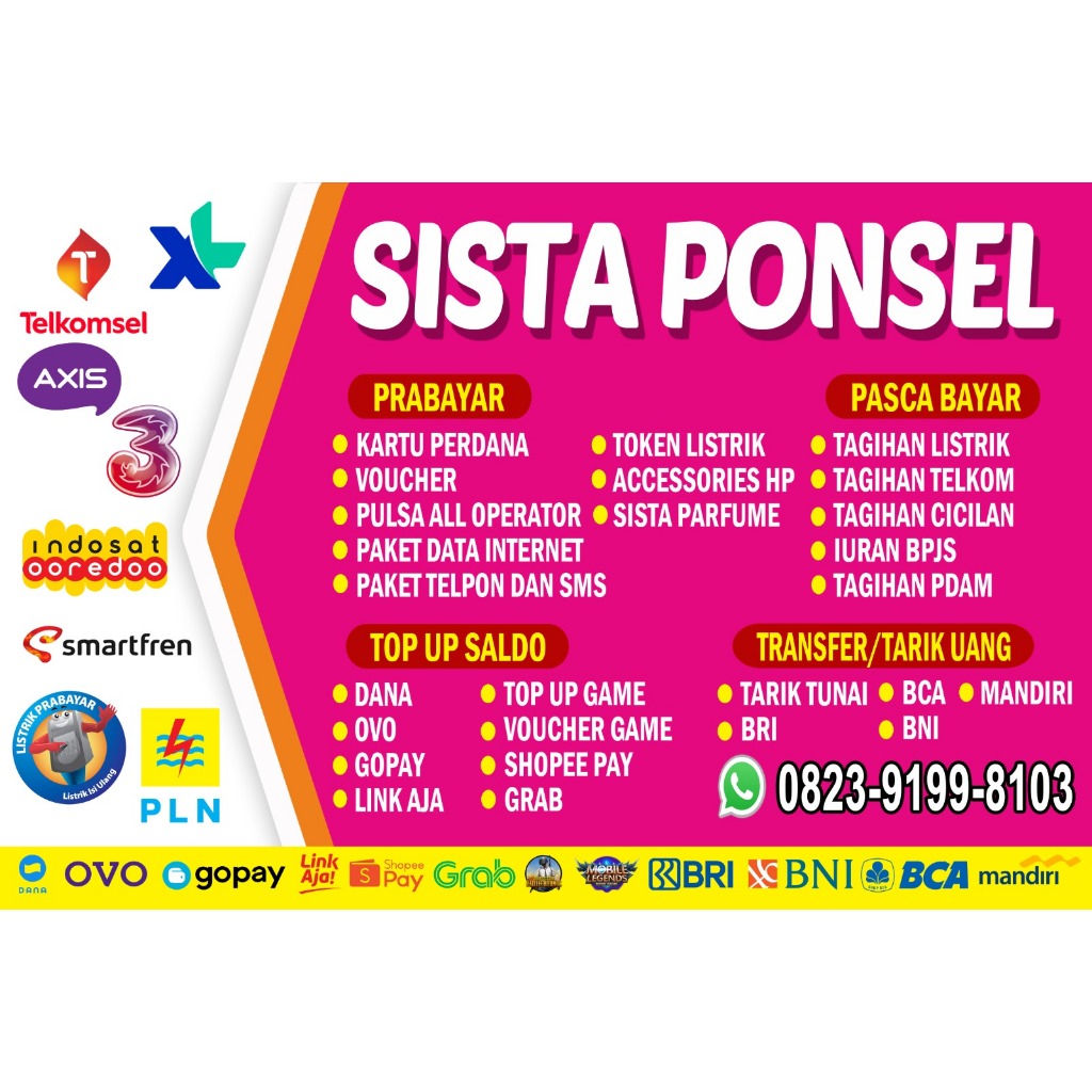 Jual Cetak Spanduk Sista Ponsel | Shopee Indonesia