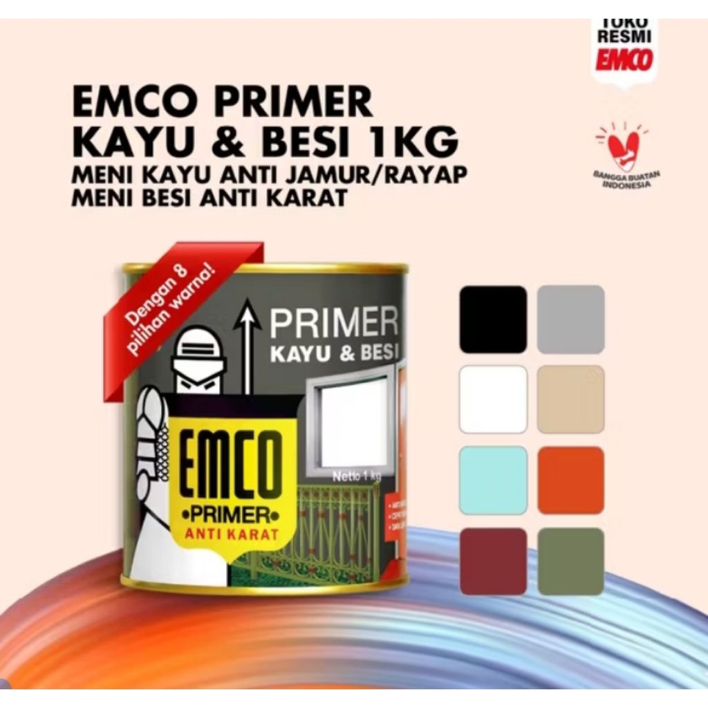 Jual Emco Primer Kayu & Besi PKB - 1kg Cat Dasar Anti Karat Anti Rayap 1 KG | Shopee Indonesia