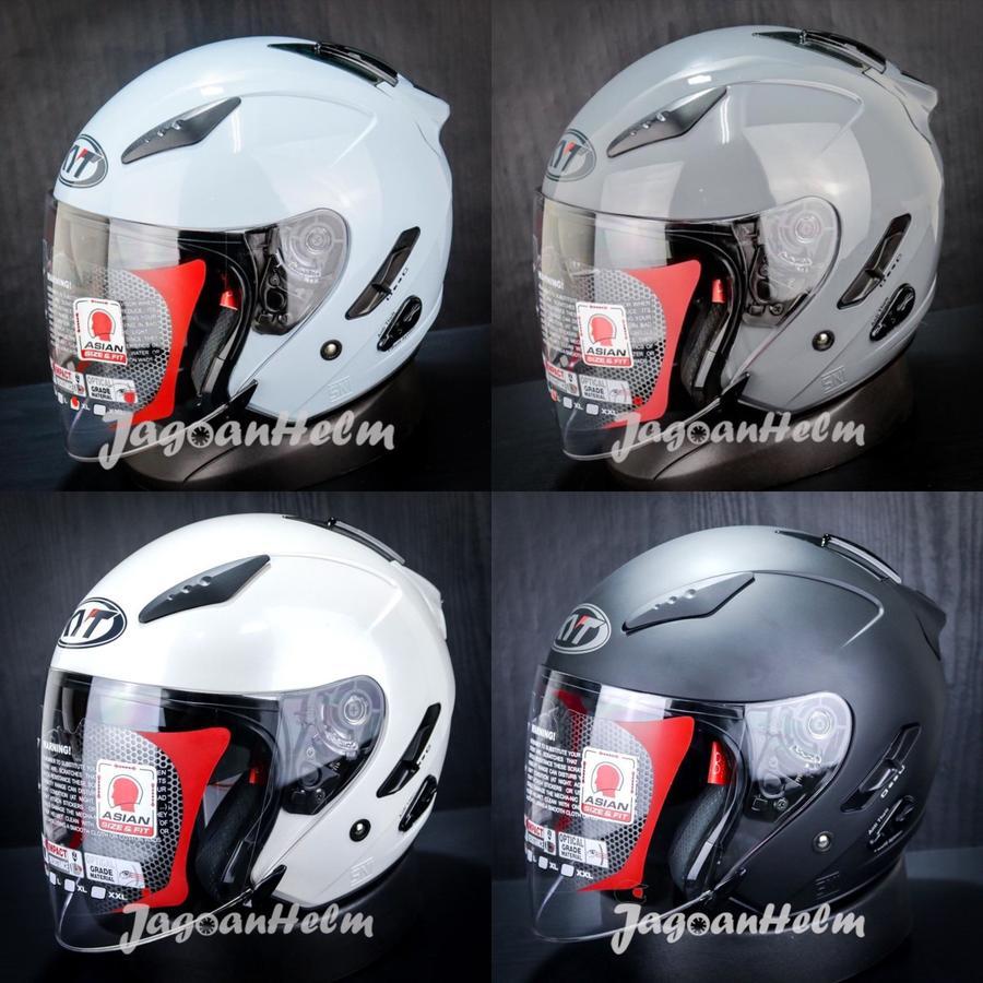 Jual KYT GALAXY SLIDE FLAT R | SOLID FLAT VISOR | DOUBLE VISOR | Shopee Indonesia