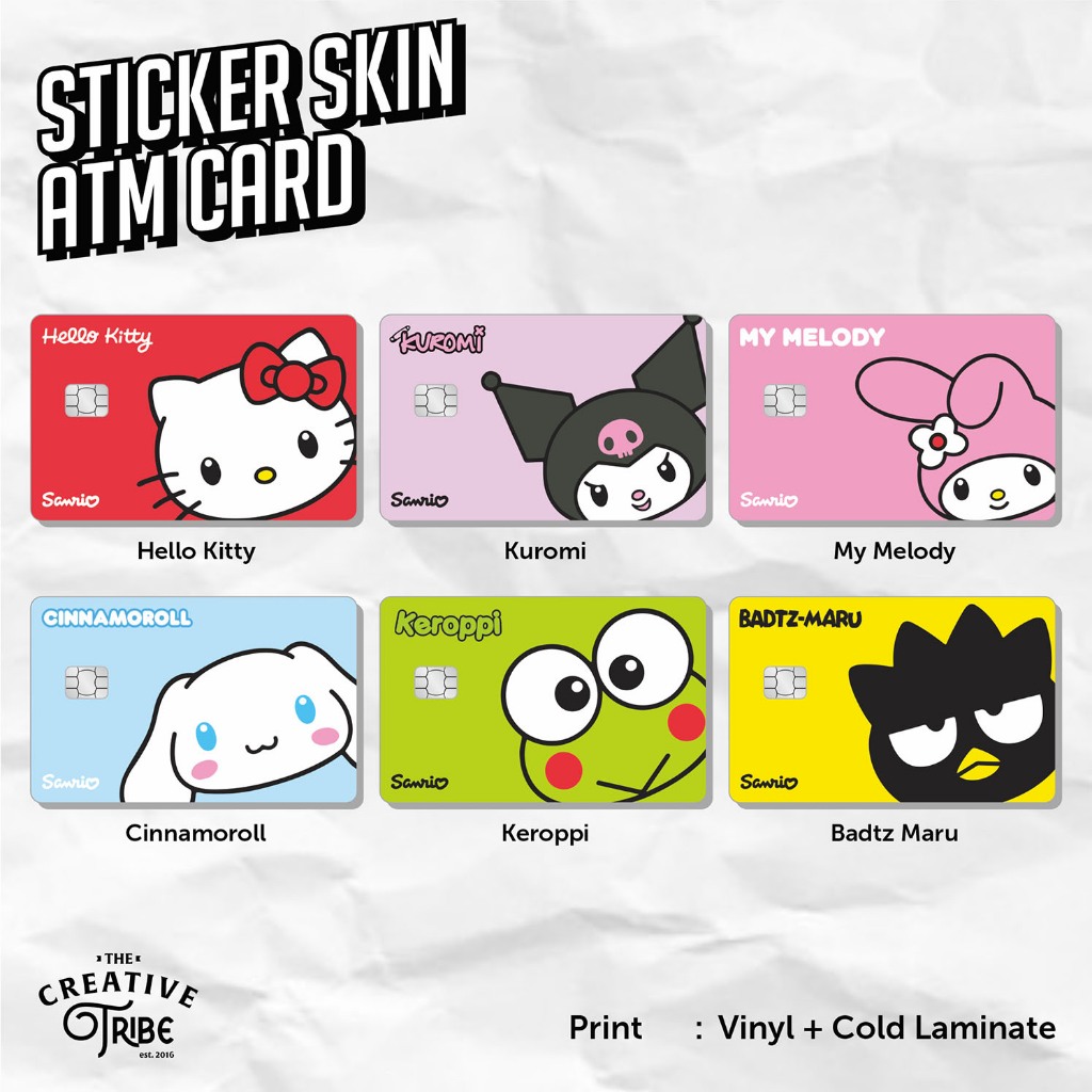 Jual Sticker Skin Card Sanrio - Vinyl Kartu ATM Debit Credit Etoll ...
