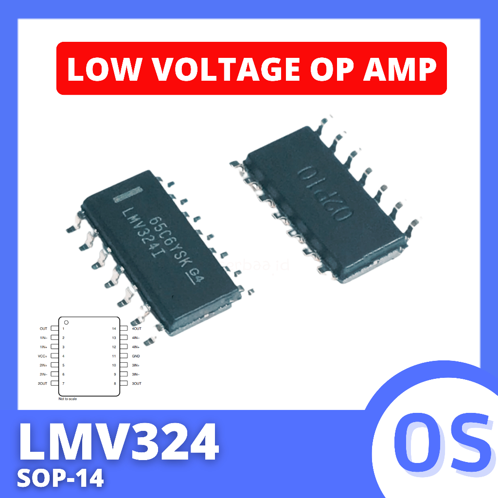 Jual LMV324 LMV324IDR SOP-14 IC Op-Amp 4 Channel – Penguat Sinyal Sensor Audio DIY | Shopee ...