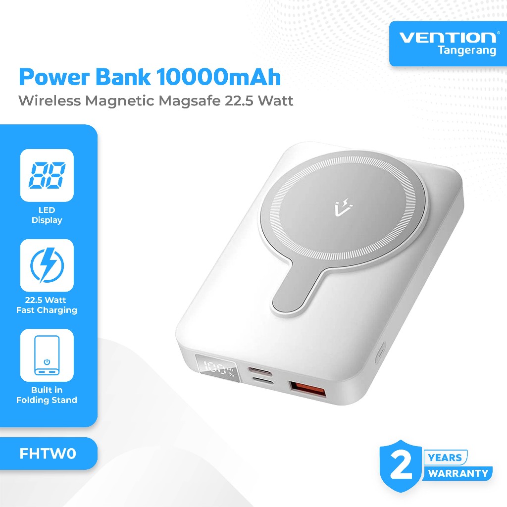 Jual Vention Powerbank 10000mAh Fast Charging 22.5W with LED Display ...