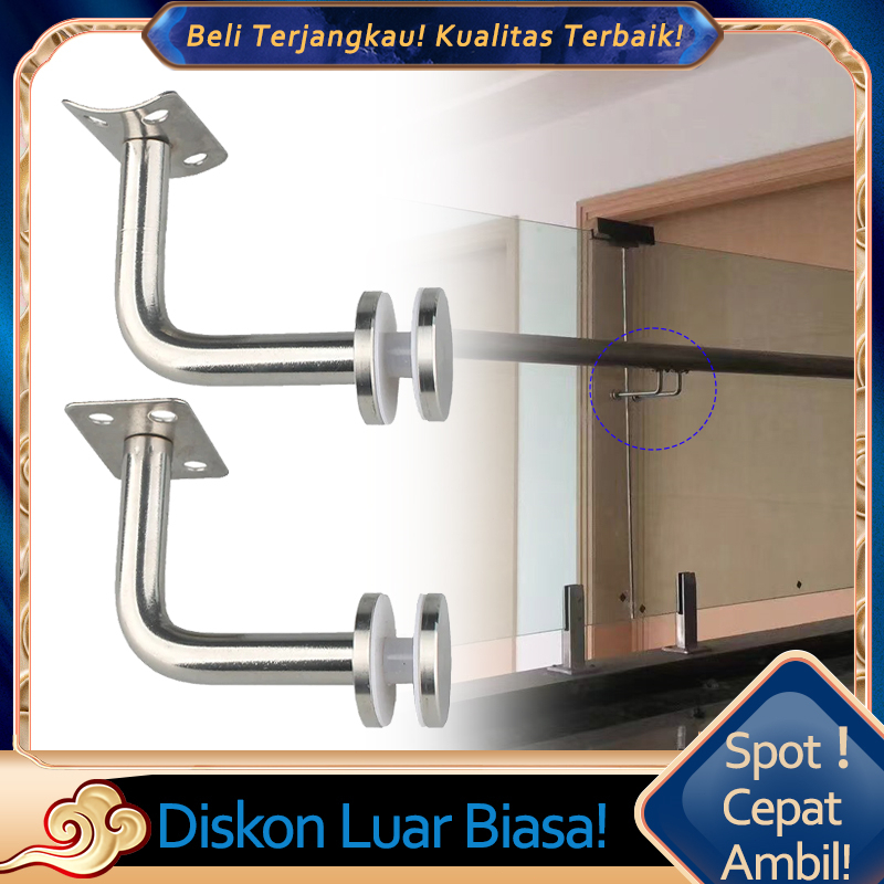 Jual 304 Glass Hand Rail Connector Stainless Steel Konektor Hand ...