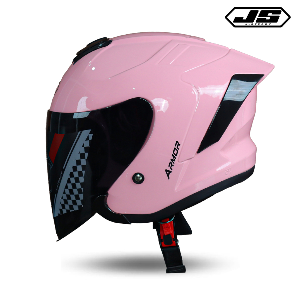 Jual Helm JS ARMOR Solid Premium Half Face Original SNI/Helm Pria/Helm ...