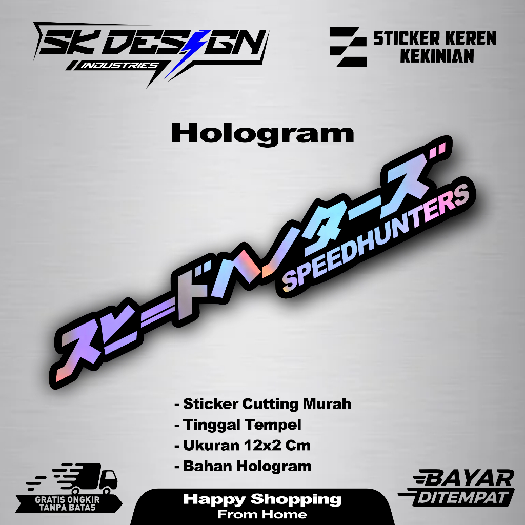 Jual 017 Sticker Kecil Keren Speedhunters Racing Sudah Cutting -Tinggal ...