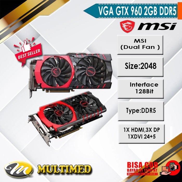 Jual VGA CARD GAMING GTX 960 2GB DDR5 | Shopee Indonesia