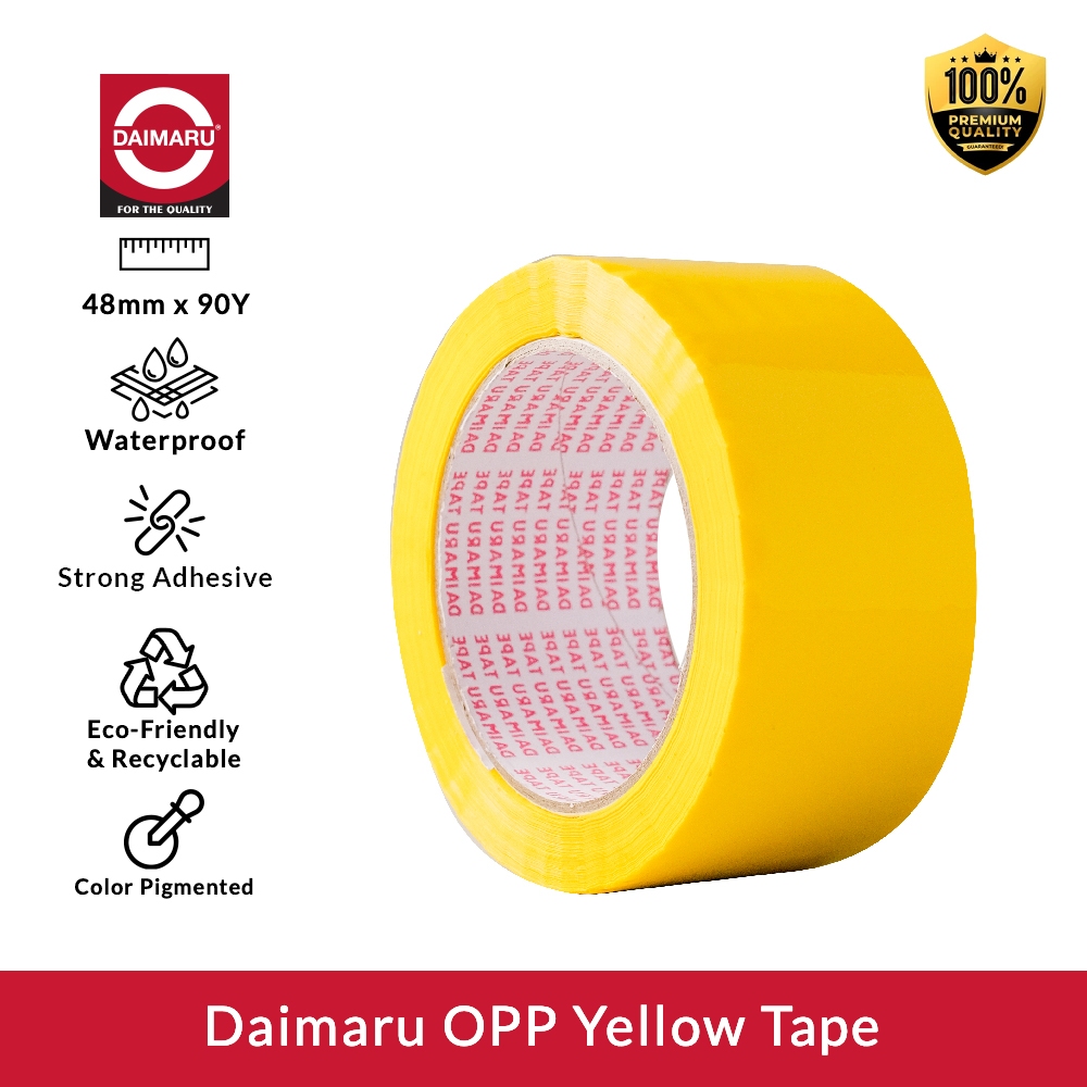 Jual Daimaru OPP Tape Yellow Color 48mm x 90 Yard Lakban Plastik Kuning | Shopee Indonesia