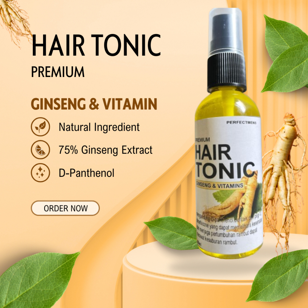 Jual PREMIUM HAIR TONIC EXTRA GINSENG & VITAMIN NETTO 60 ML PERFECT ...