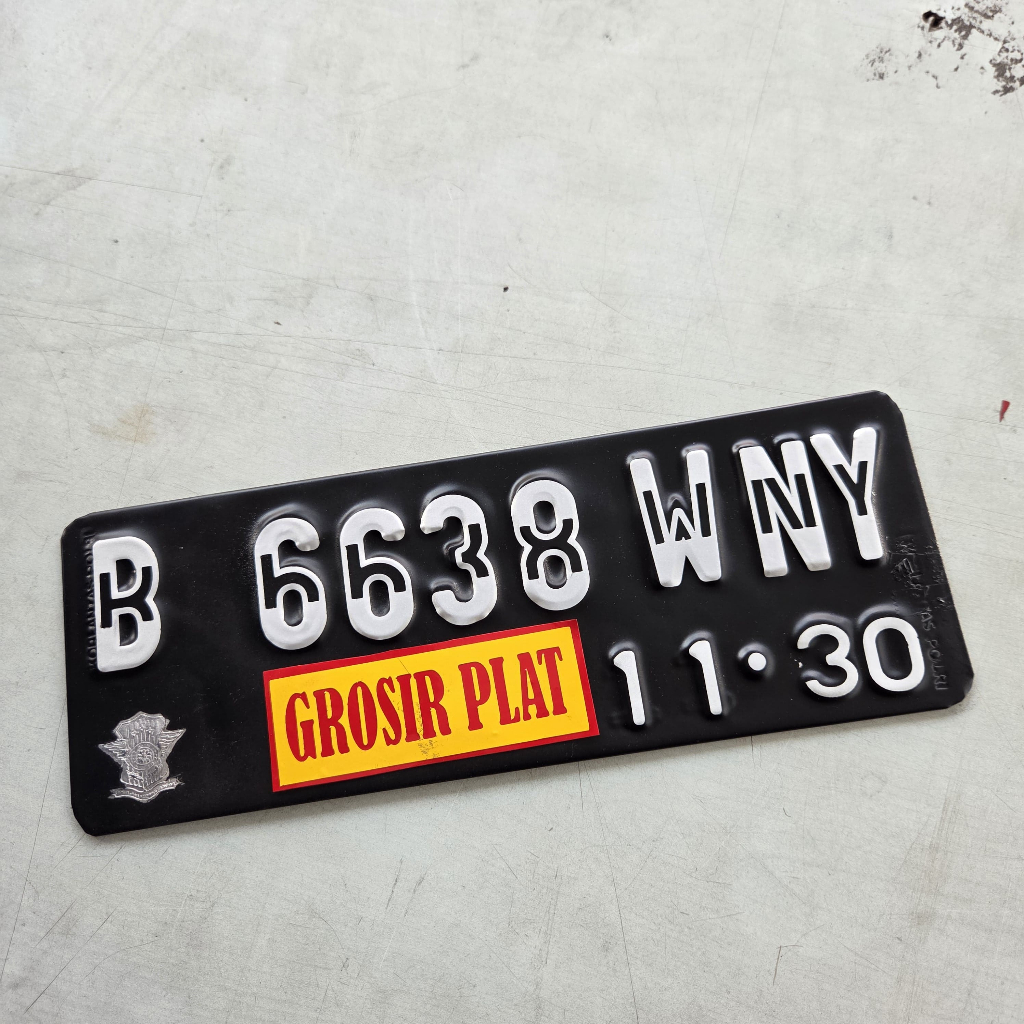 Jual plat motor putih lipat baut tanam variasi bebas custom angka PNM16 ...