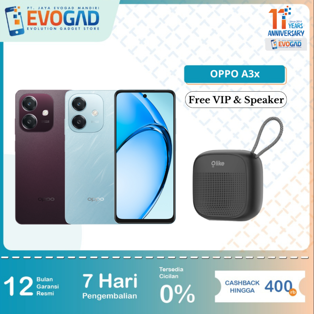 Jual Oppo A3x 4/64GB & 4/128GB, Qualcomm Snapdragon 6s 4G Gen1 Super ...