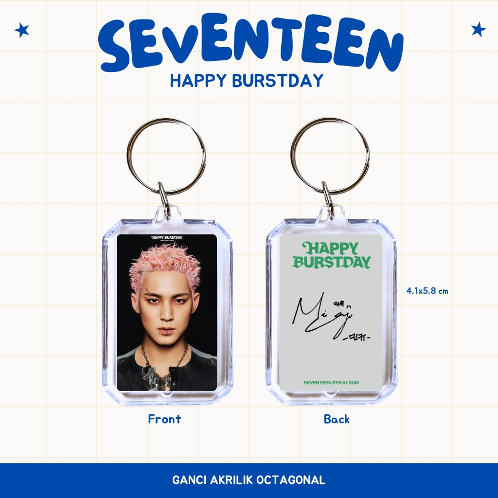 Jual GANCI AKRILIK SEVENTEEN HAPPY BURSTDAY KEYCHAIN GANTUNGAN KUNCI ...