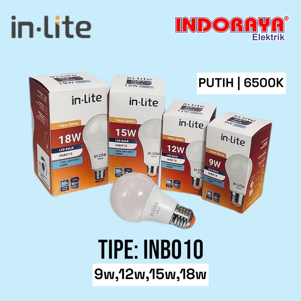 Jual Lampu Bulb LED In-Lite INB010 Value Series - Varian Lengkap 3W ...