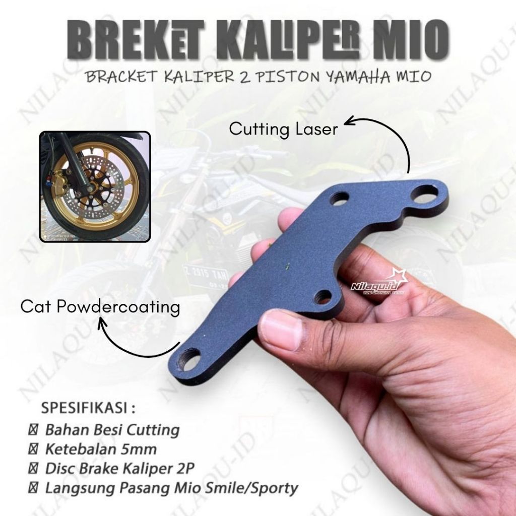 Jual Bracket Kaliper 2Piston Nissin Samurai 220 260 mm Breket Cakram ...