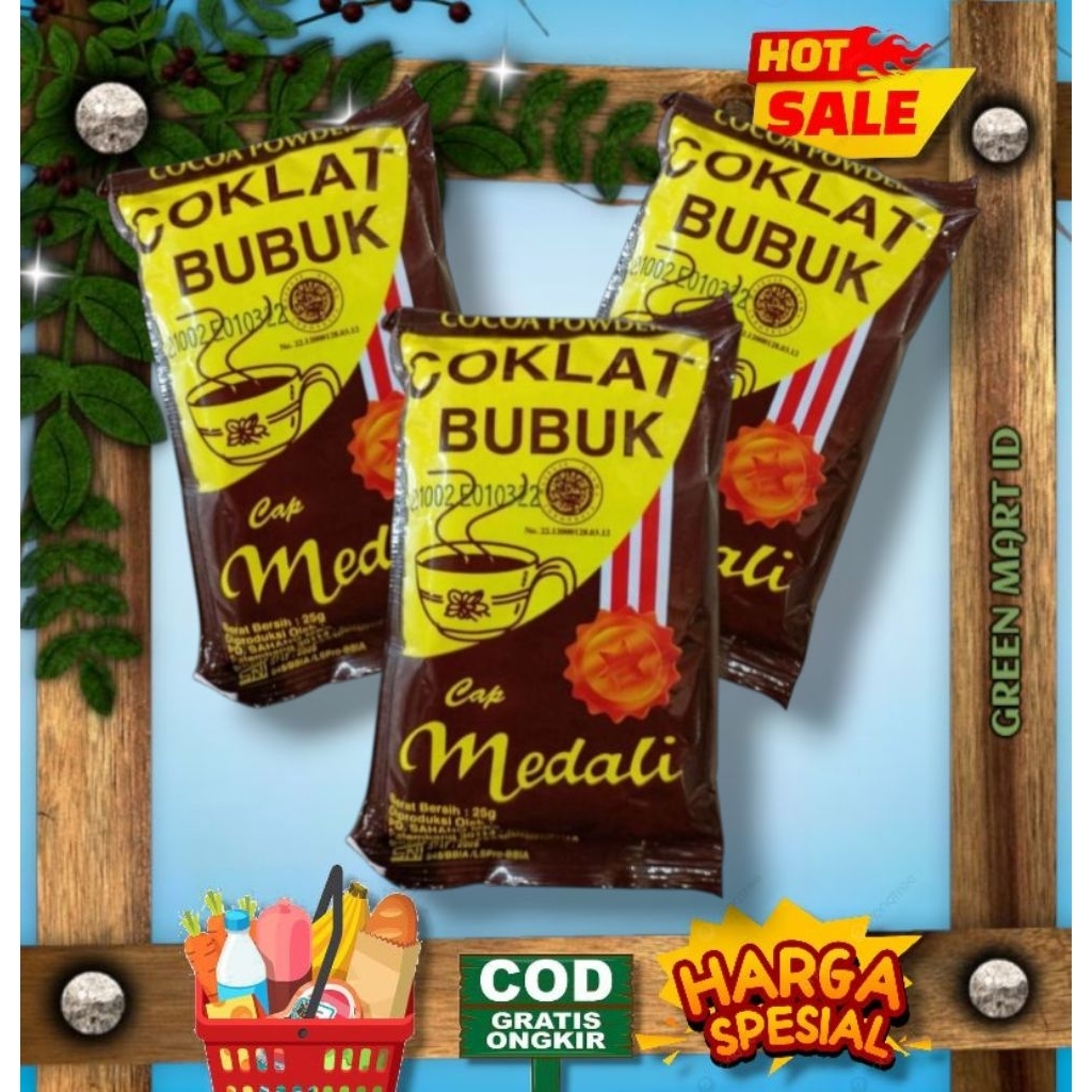 Jual MEDALI Coklat Bubuk 25g - Coklat Asli Berkualitas | Shopee Indonesia