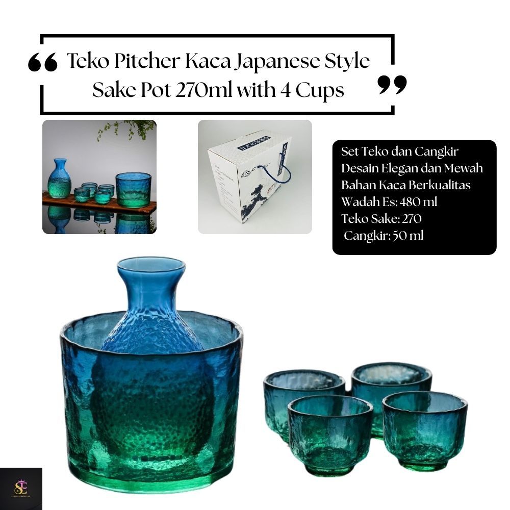 Jual Kado Pernikahan Hampers Gift Teko Kaca Set Japanese Sake Pot with ...