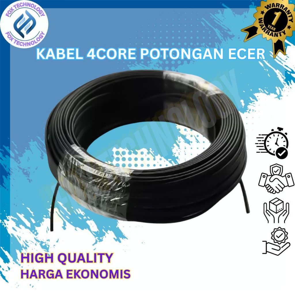 Jual [ECER] Kabel Dropcore 4 Core 3 Seling G657A Potongan non Konektor ...