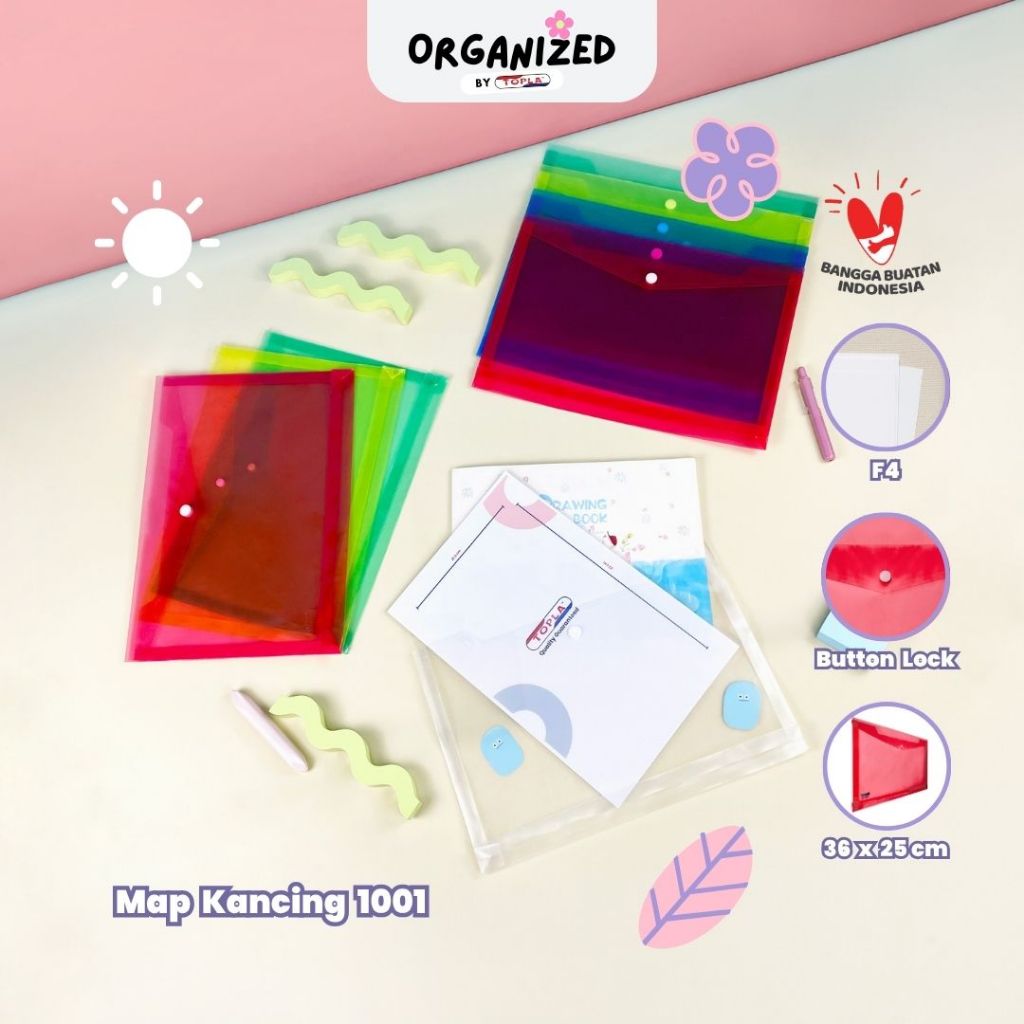 Jual Topla Map kancing 1001T file arsip kertas berkas kantoran dengan ...