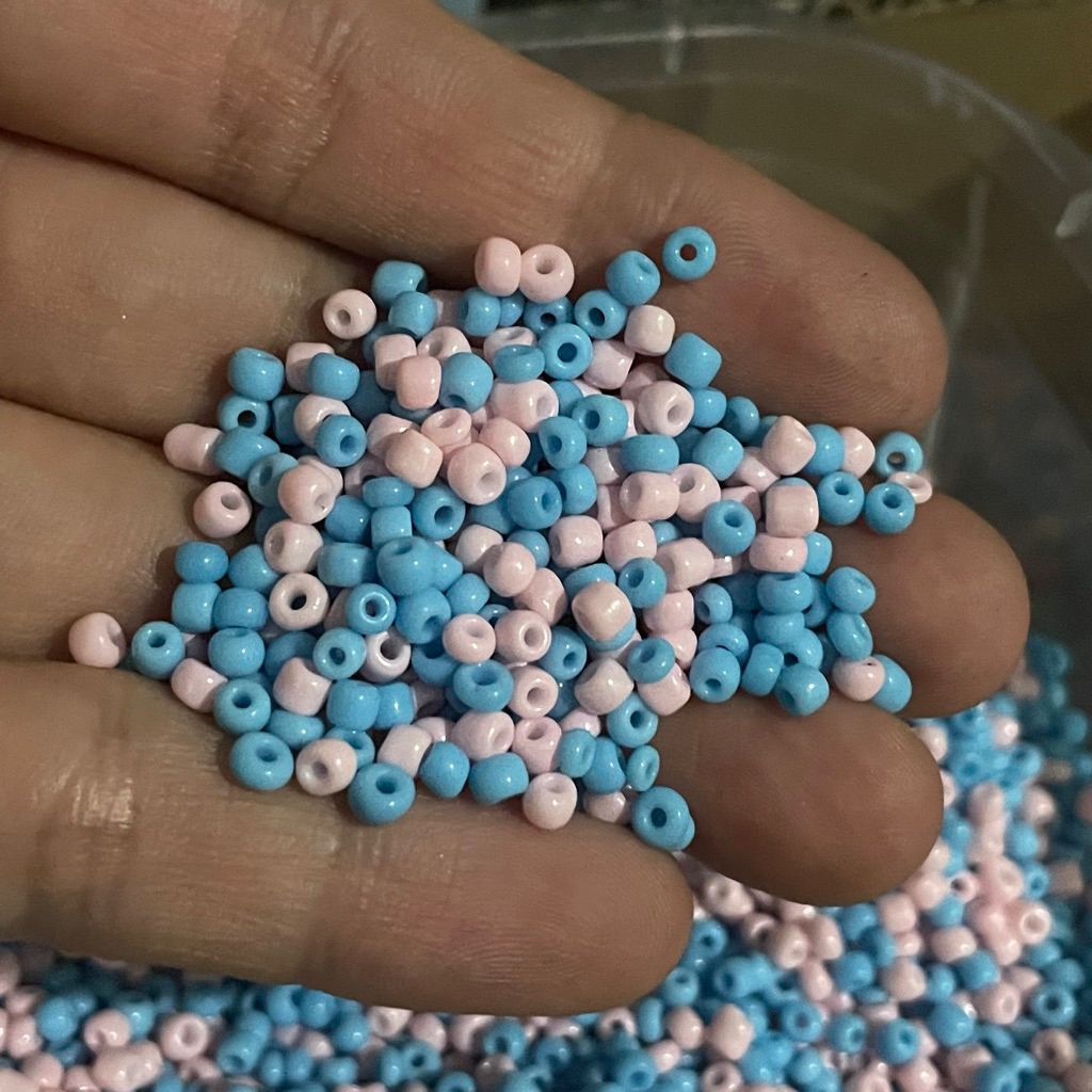 Jual [10gr] manik pasir mix and match mote payet ukuran 3mm atau 8/o bahan kerajinan tangan ...