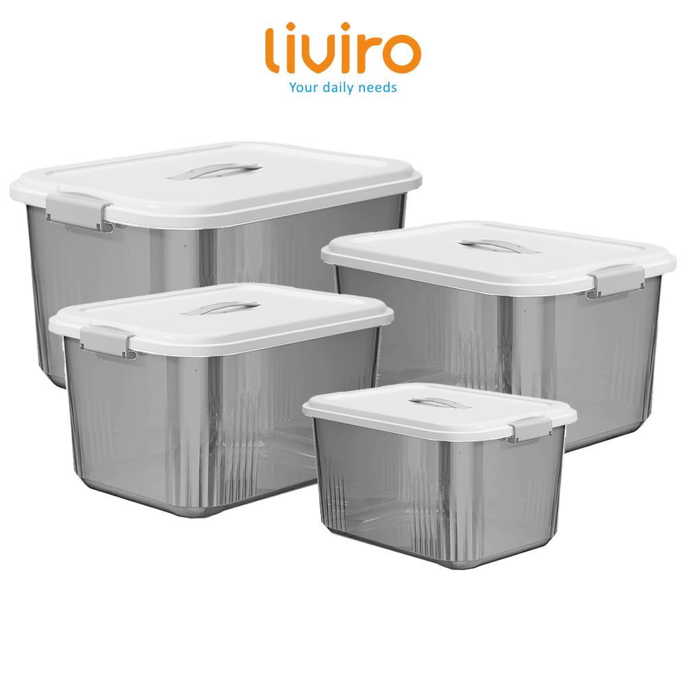 Jual Liviro Container Box Jumbo Plastik Keranjang Penyimpanan Besar ...