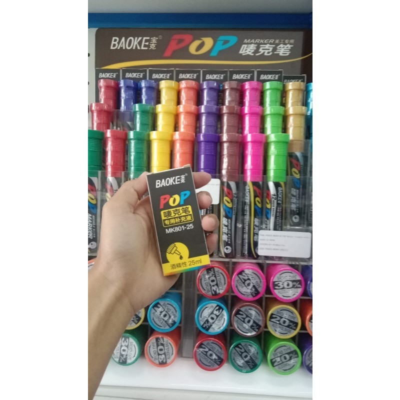 Jual spidol poster marker pop mk 860 ( permanent ) baoke ukuran 6 / 10 ...