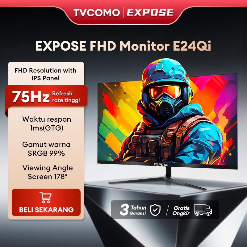 Jual EXPOSE 24 Inch Gaming Monitor PC 75Hz Panel IPS FHD 2K With HDMI ...