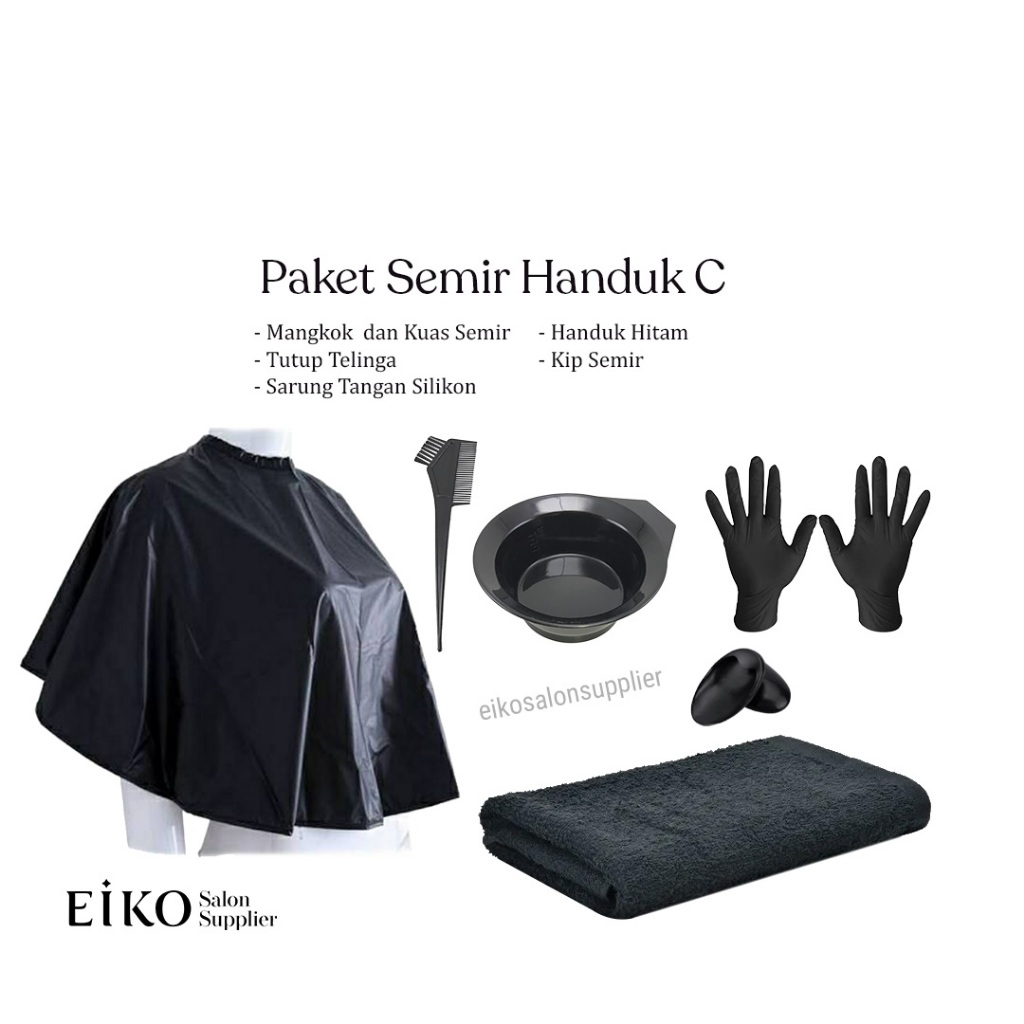 Jual Set Semir Rambut Lengkap Hair Color Mangkok Handuk Hitam Salon ...