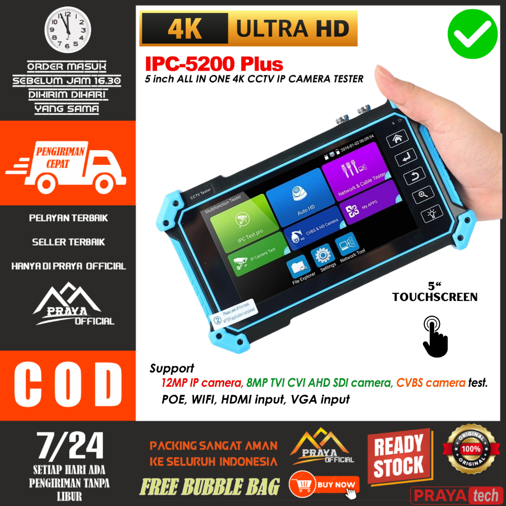 Jual IPC 5200 PLUS CCTV IPC Tester 4K 5100 Plus IPC 5200 PLUS HDMI/VGA ...