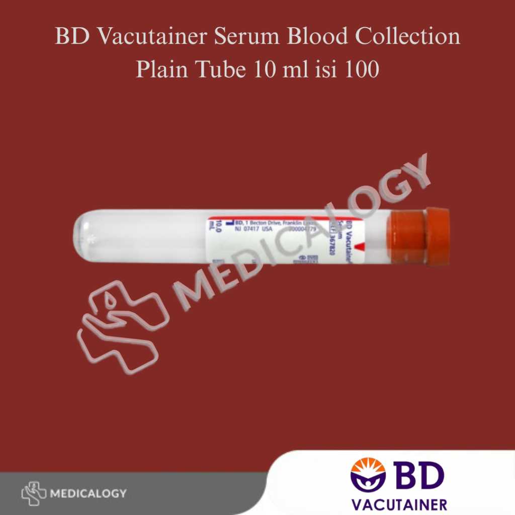Jual BD Vacutainer Serum Blood Collection Plain Tube 10 ml isi 100 ...