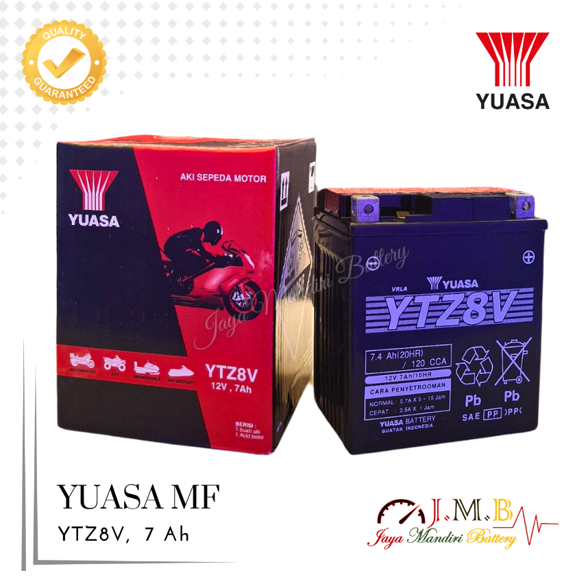 Jual Aki Motor Yuasa YTZ8V Aki Kering Untuk Vespa Sprint, ADV 250, CBR 250R, Xmax | Shopee Indonesia