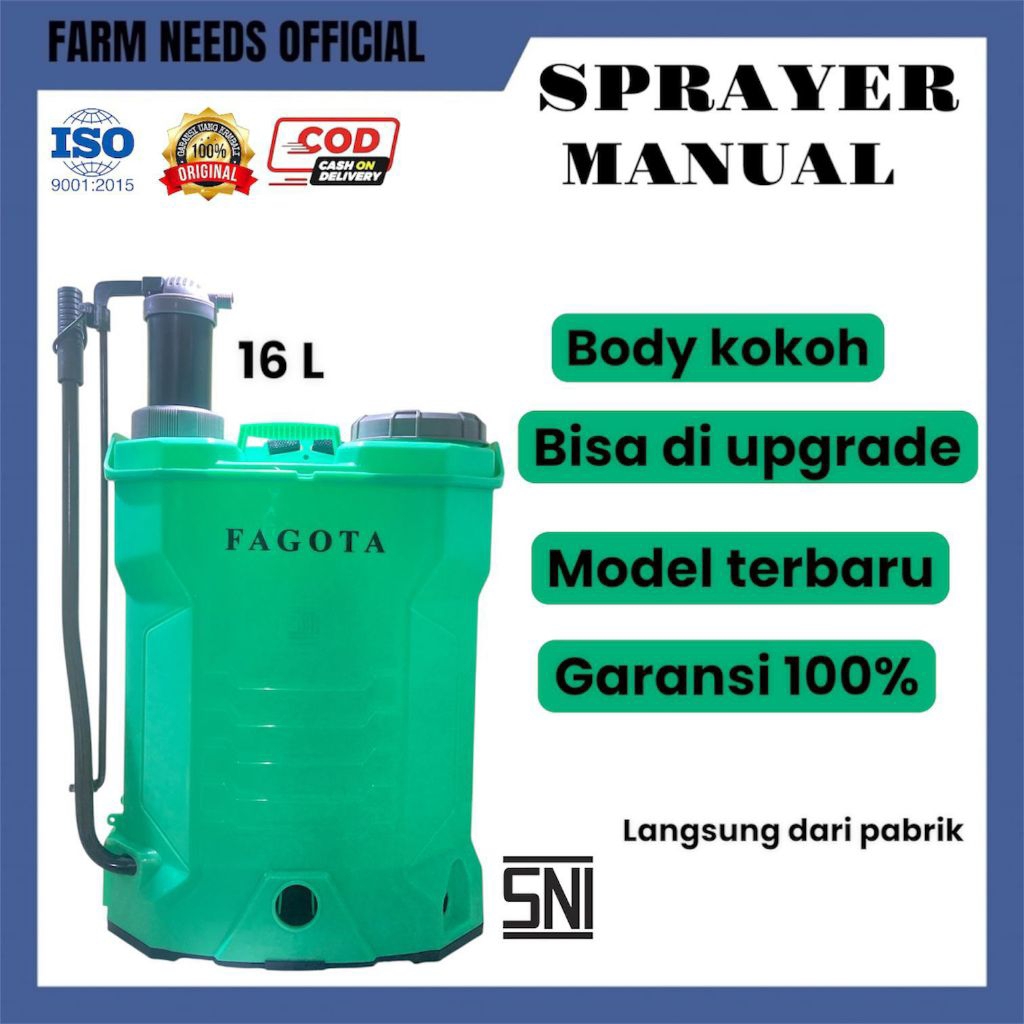 Jual FAGOTA Pompa Sprayer Semprotan Tanaman Manual Tangki 16 Liter ...