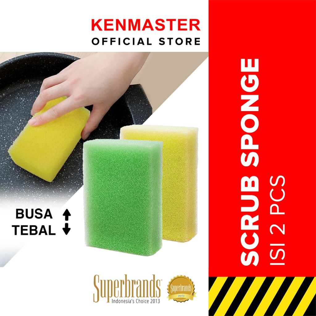Jual Kenmaster Busa Kotak Scrub KM-222 - ISI 2 PCS / Busa Spons Cuci ...