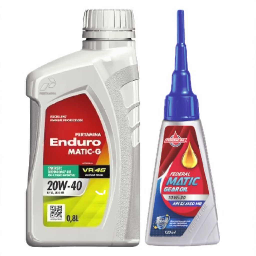 Jual Paket Oli Matic (Oli Enduro Matic G 20W-40 0,8ltr + Oli Gardan ...