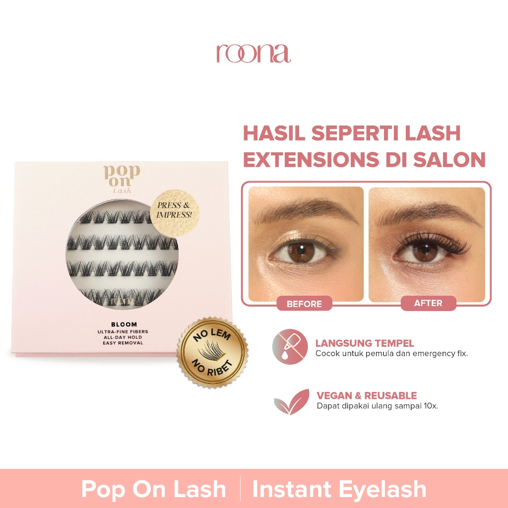 Jual ROONA - Pop-On Lash [Langsung Tempel] Individual Lash | Bulumata ...