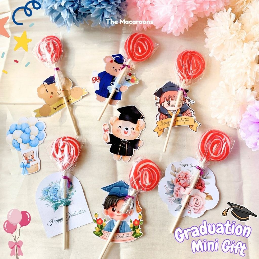 Jual Permen Lolipop Graduation Mini Gift Hadiah Wisuda | Shopee Indonesia