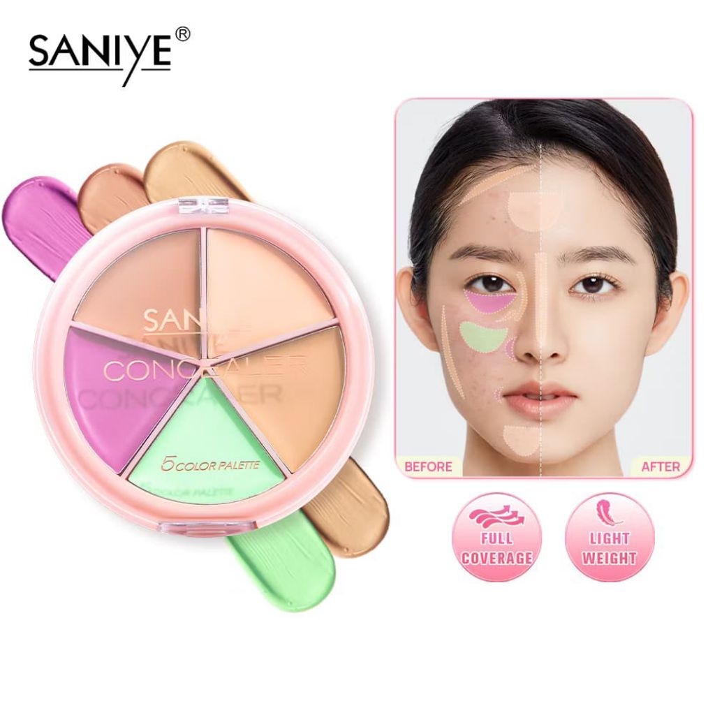 Jual READY SANIYE 5 COLORS CONCEALER PALLETE BPOM Original Matte ...