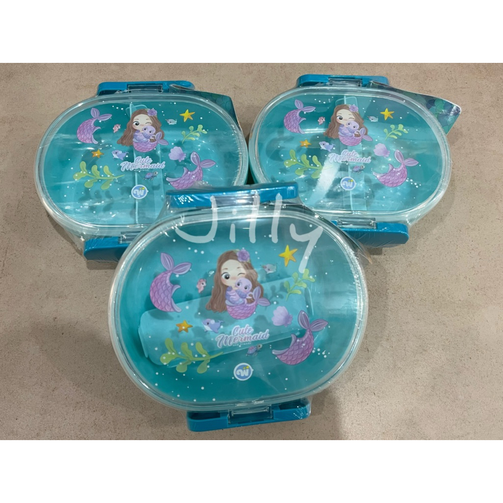 Jual WIGGLE Little Mermaid / Lunch Box Oval 730ml / Kotak Bekal Makan ...