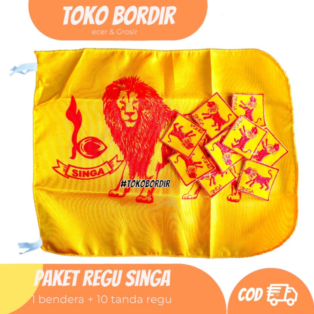 Jual Paket regu pramuka singa ( 1 bendera regu + 10 tanda regu singa ...