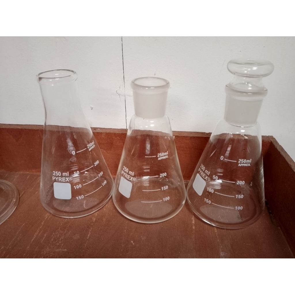 Jual Erlenmeyer 250 ml Rim, Asah & Tutup Asah | Shopee Indonesia