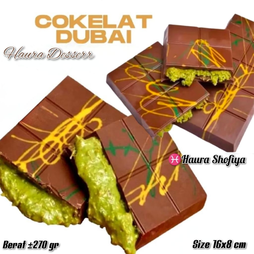 Jual (100% Halal) Chocolate Dubai Original Crispy PISTACHIO KUNAFA Coklat Viral Choco Food ...