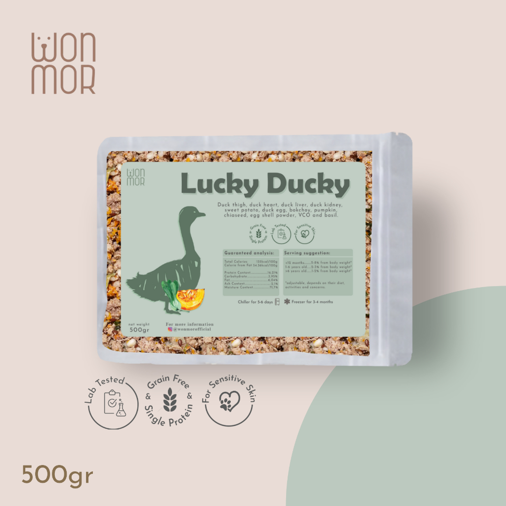 Jual Lucky ducky cooked dog food | Wonmor (makanan anjing dari bebek ...