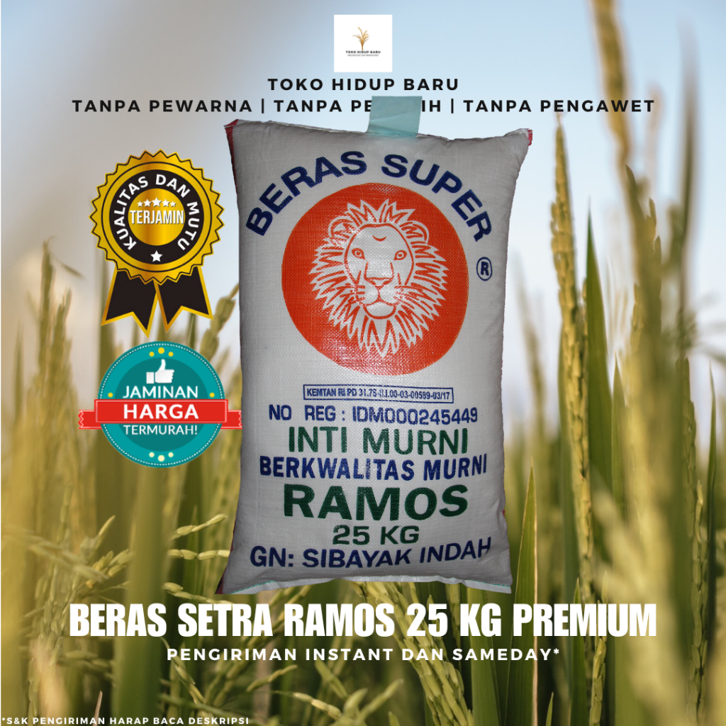 Jual (BEST SELLER) BERAS SETRA RAMOS PREMIUM 25 KG CAP KEPALA SINGA | Shopee Indonesia