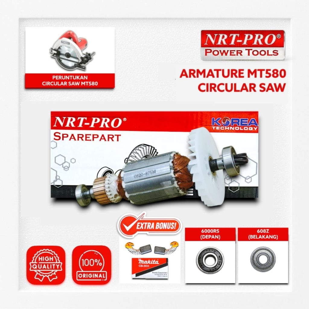Jual Armature MT580 NRT-PRO MT580 MT583 Armature Angker Circular Saw 7" MT580 MT583 Maktec Mesin ...