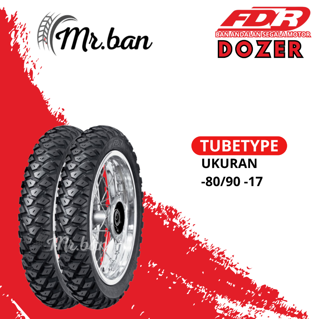 Jual Ban Luar Motor Bebek FDR Dozer Ring 17 Ukuran 80/90-17 Tubetype TT ...