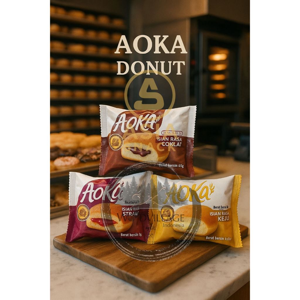 Jual AOKA Donut / Aoka Donat / Roti Aoka per dus 40pcs | Shopee Indonesia