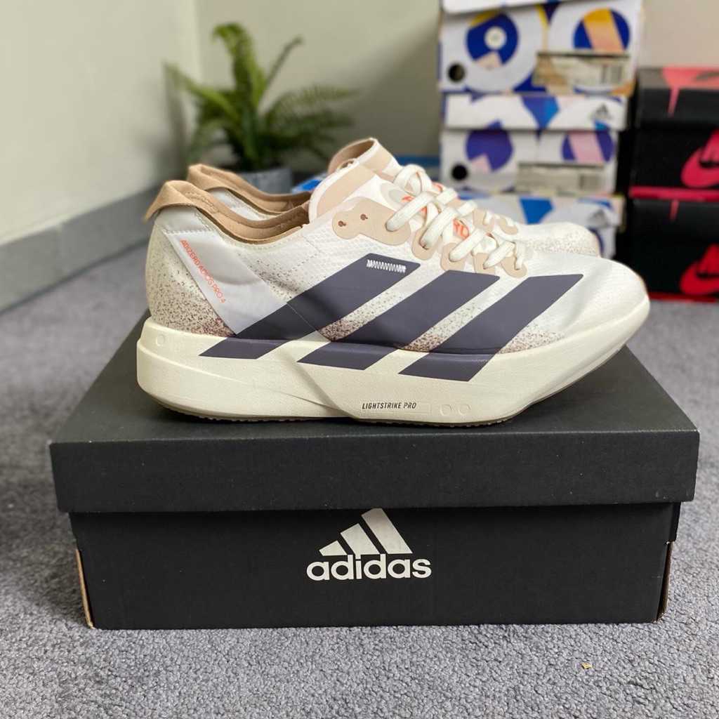 Jual ADIZERO ADIOS PRO PRO 4 CHALK WHITE / GREY STRATA | Shopee Indonesia
